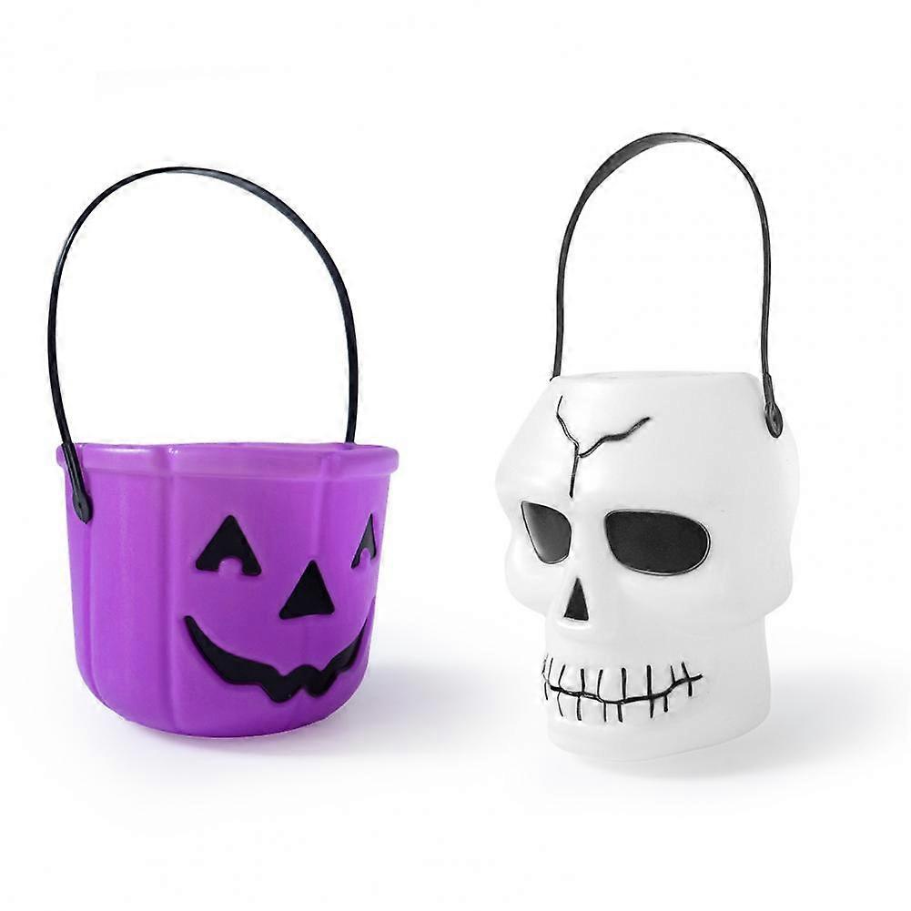 Pumpkin Candy Bucket Halloween Candy Buckets for Kids Pumpkin Skull ...