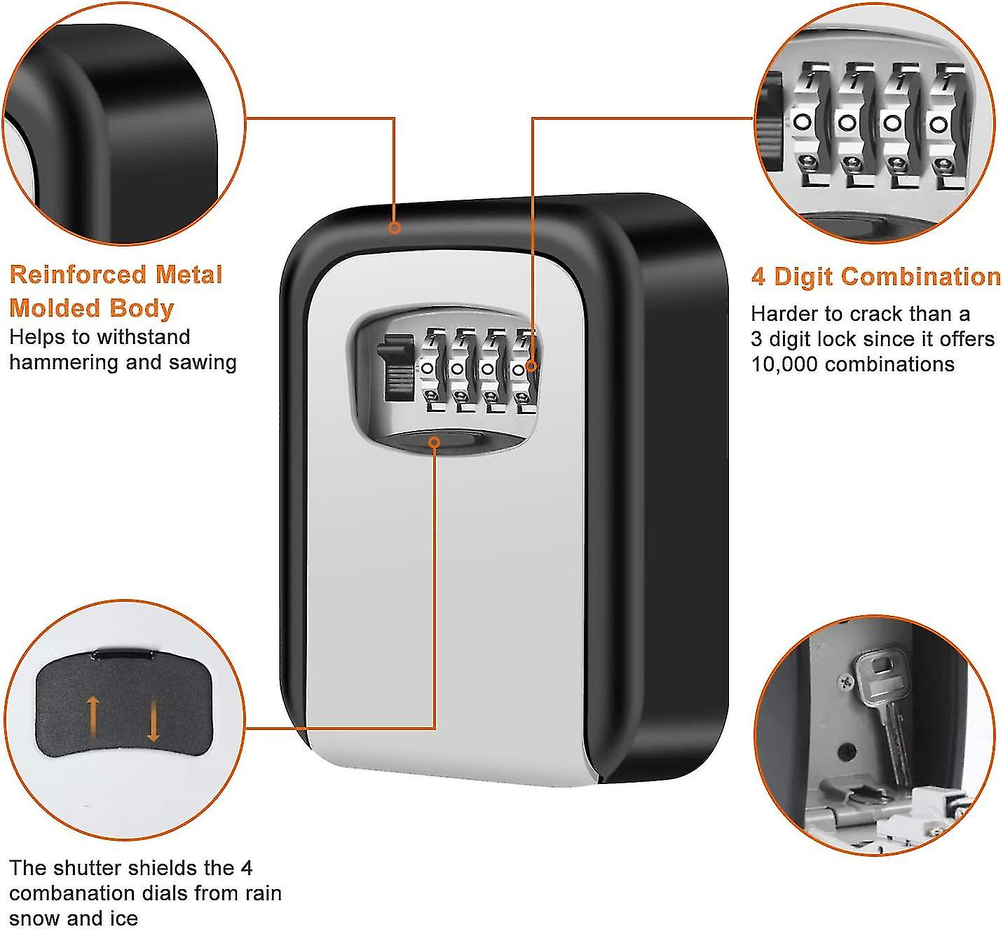 Key Safe Key Safe With Number Code Key Box With Number Code Safe Method | Fruugo AU
