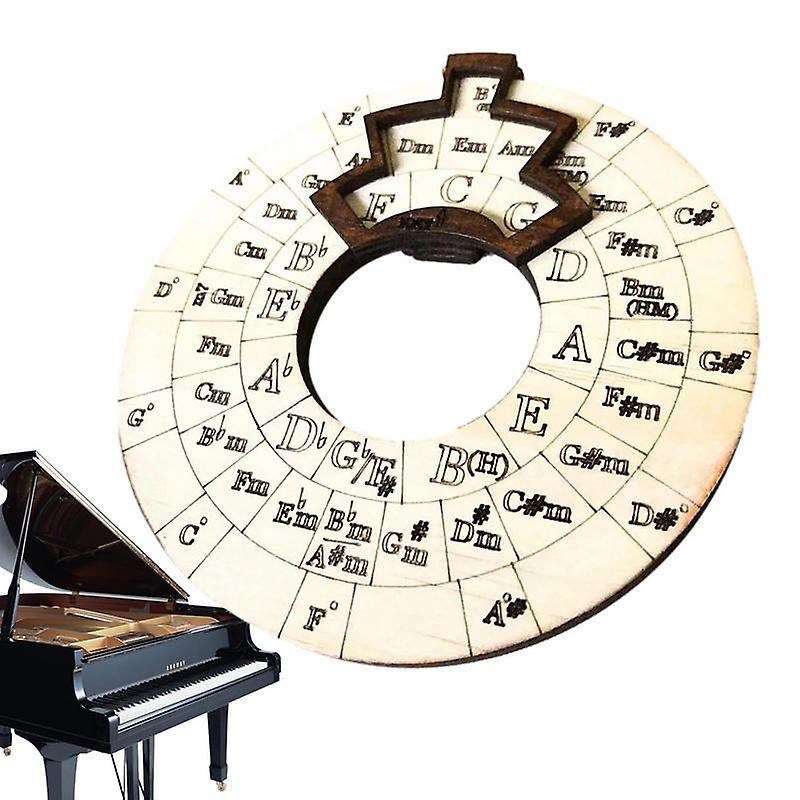 Circle Of Fifths Chord Wheel Wood Music Tools Circle Fast-track Guide ...