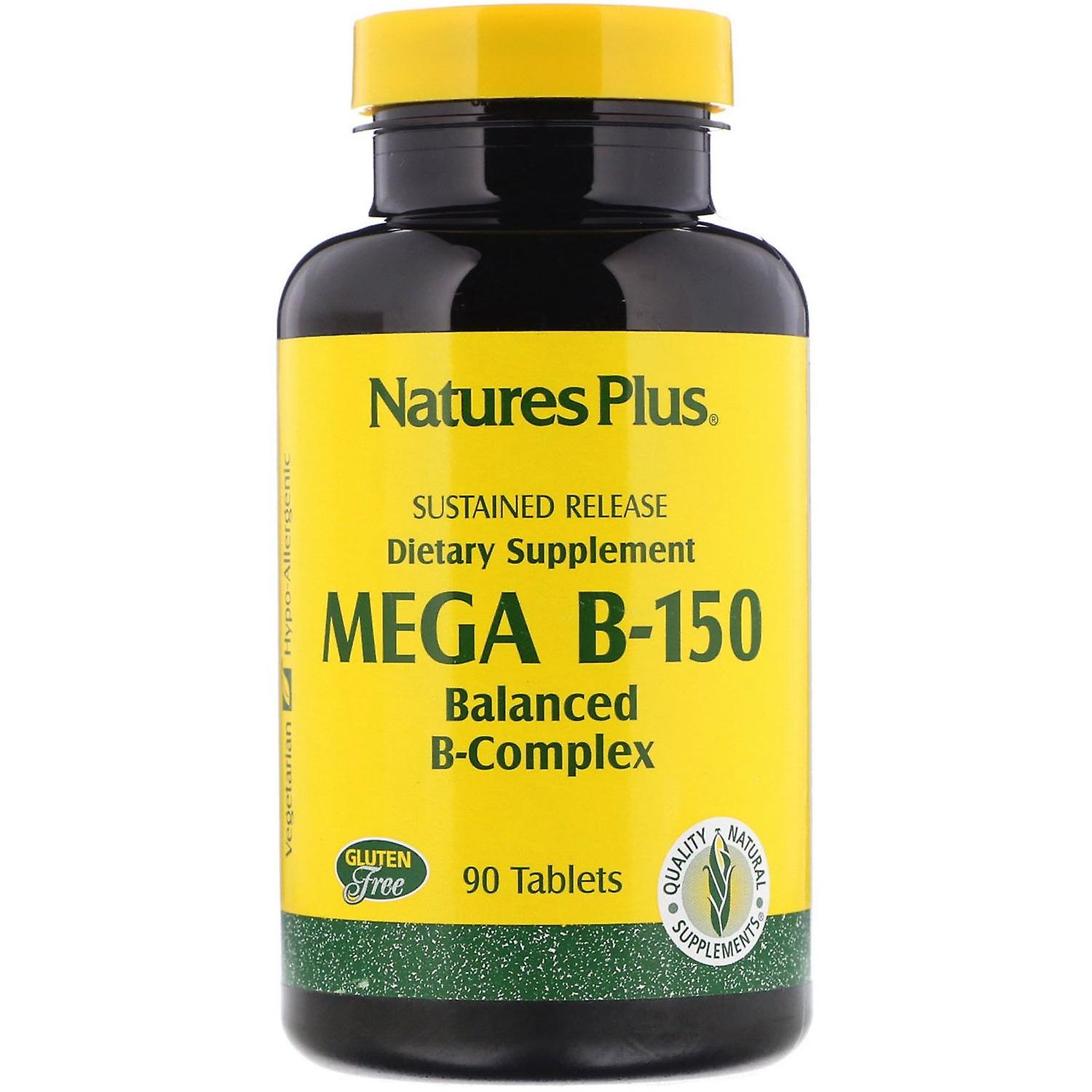 Nature's Plus, Mega B-150, Balanced B-Complex, 90 Tablets | Fruugo UK
