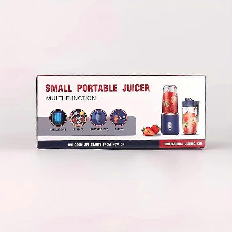 6-Blade Stainless Steel Portable Blender - USB Rechargeable & Push ...