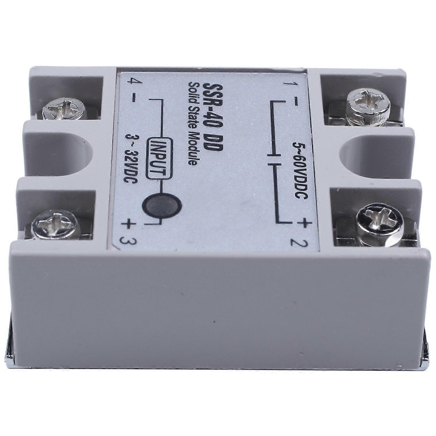 Single Phase Solid State Relay DC-DC SSR-40DD 40A DC3-32V DC5-60V White+Silver | Fruugo UK