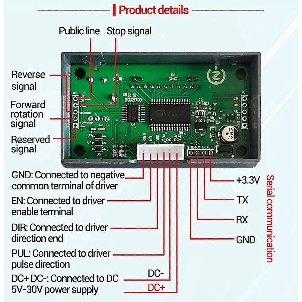 42 57 Stepper Motor Controller Positive Reverse Angle Pulse Speed ...