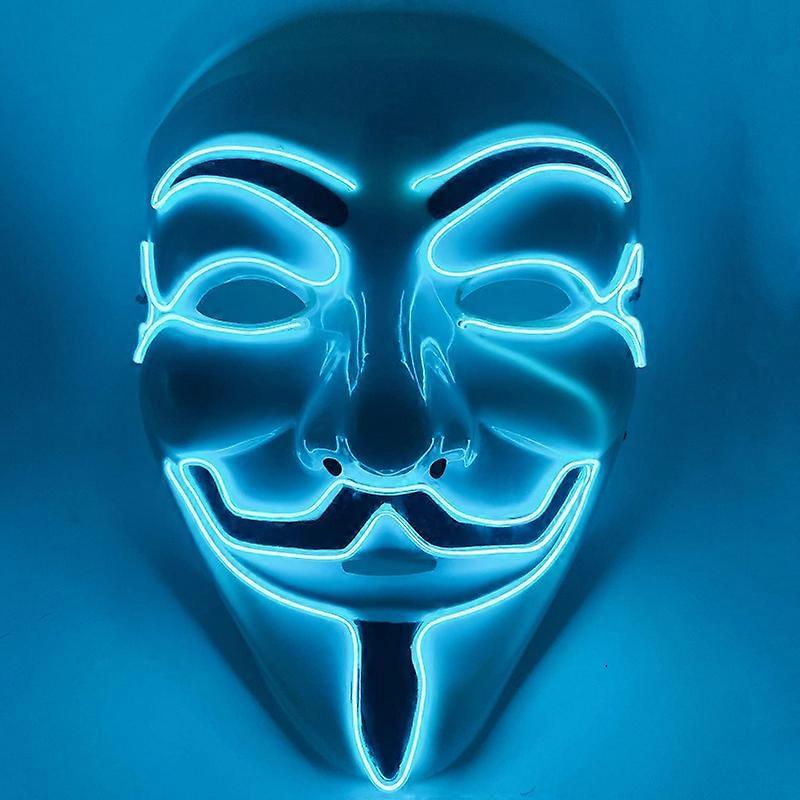 Led Hacker Mask V Mask Adults Light Up Halloween Mask | Fruugo UK