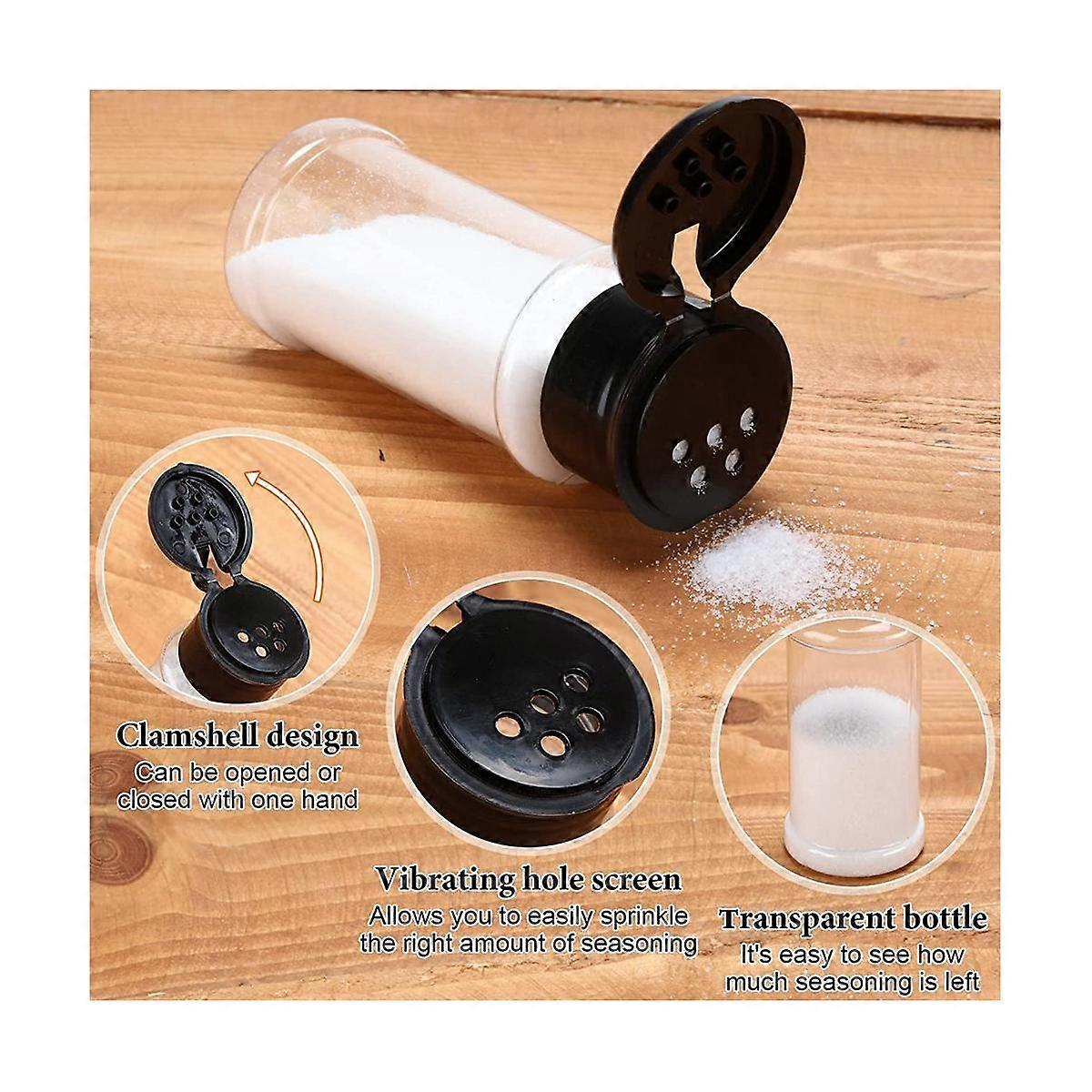 50Pcs Plastic Spice Jars with Shaker Lids Spice Containers Plastic ...