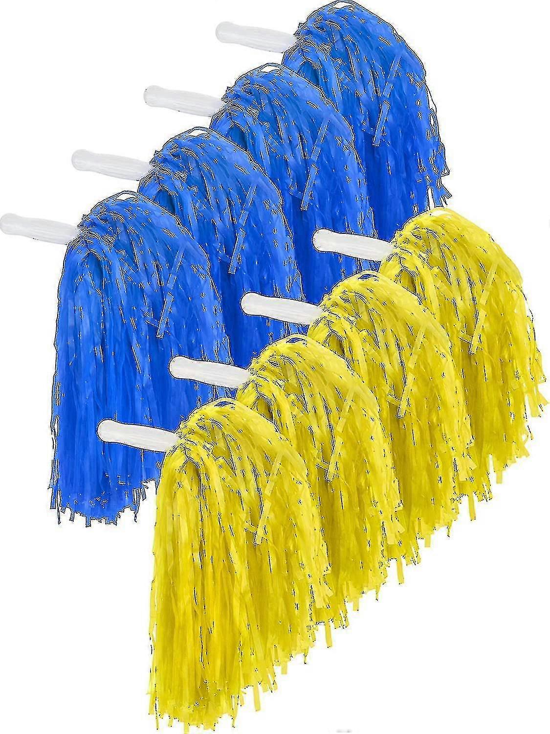 12 Pack Cheerleading Pom Poms Sports Dance Cheer Plastic Pom Pom For ...