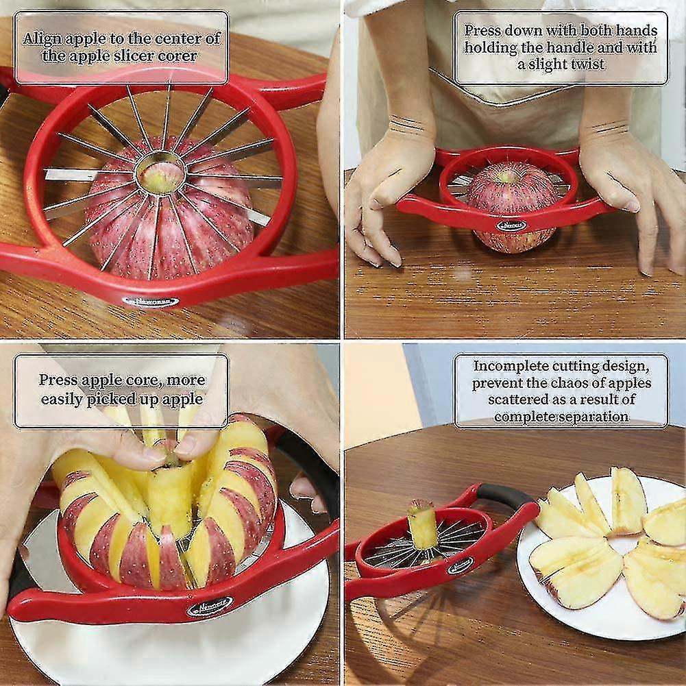 Apple Slicer Corer, 16-slice [large Size] Durable Heavy Duty Apple Slicer Corer, Cutter, Divider ...