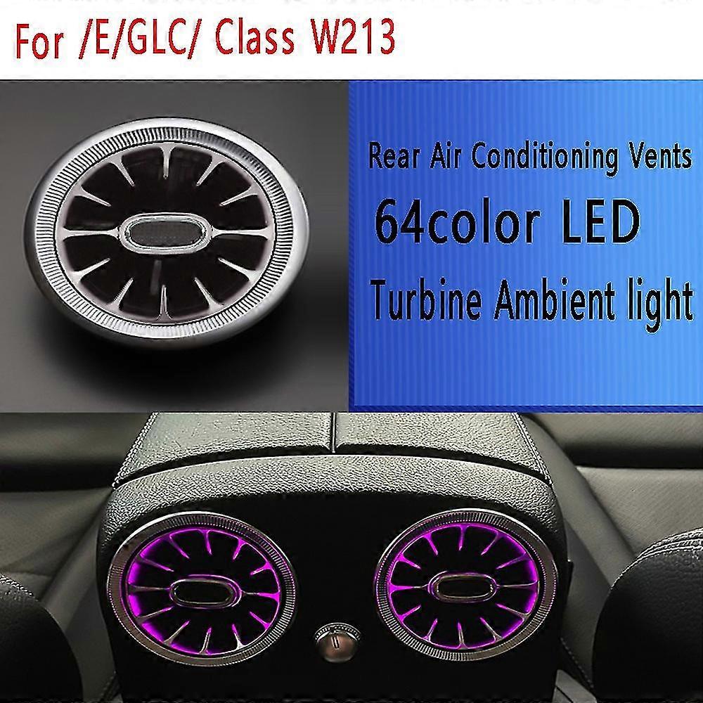 Rear Air Conditioning Vents 64color Led Turbine Ambient Light For C /e ...