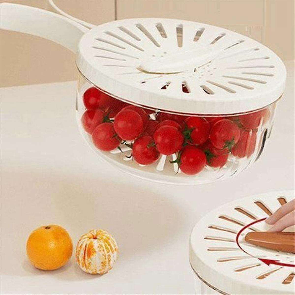 Drainage Basket Storage Box Multifunctional Drainage Basket With Cover ...