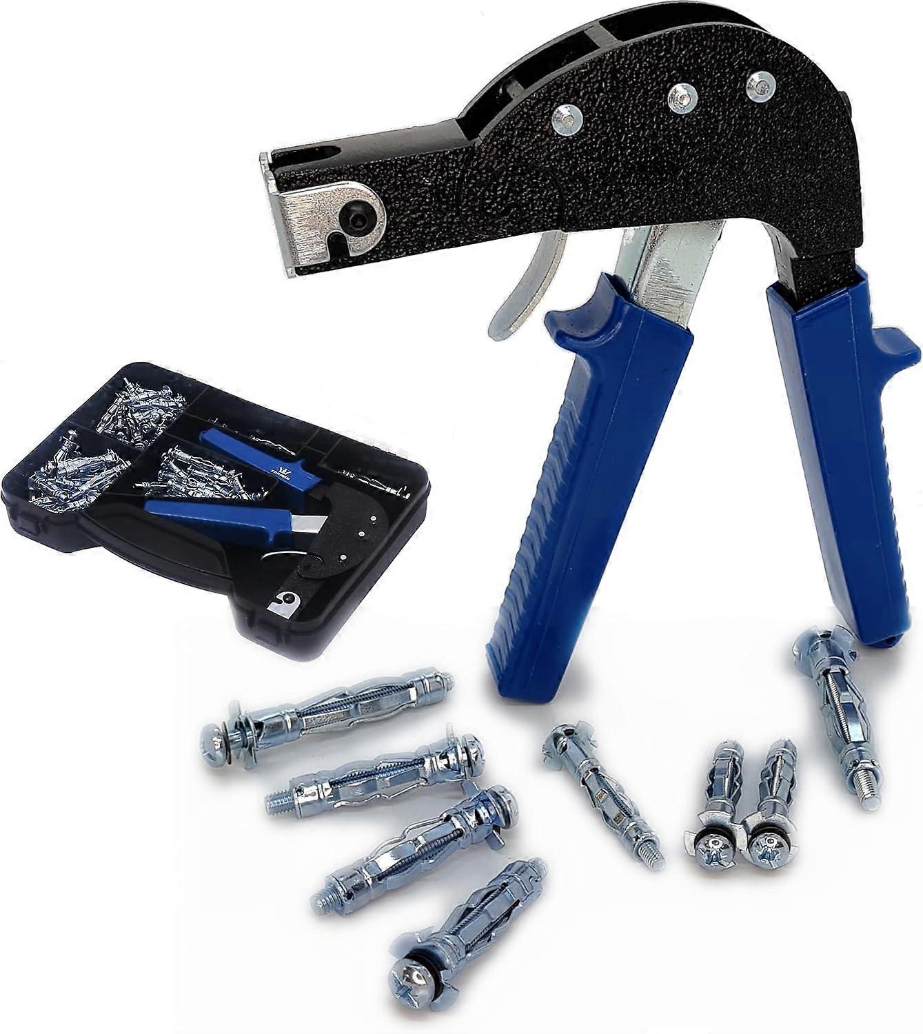 72 Piece Wall Anchor Setting Tool Kit, Steel Metal Plasterboard Cavity ...