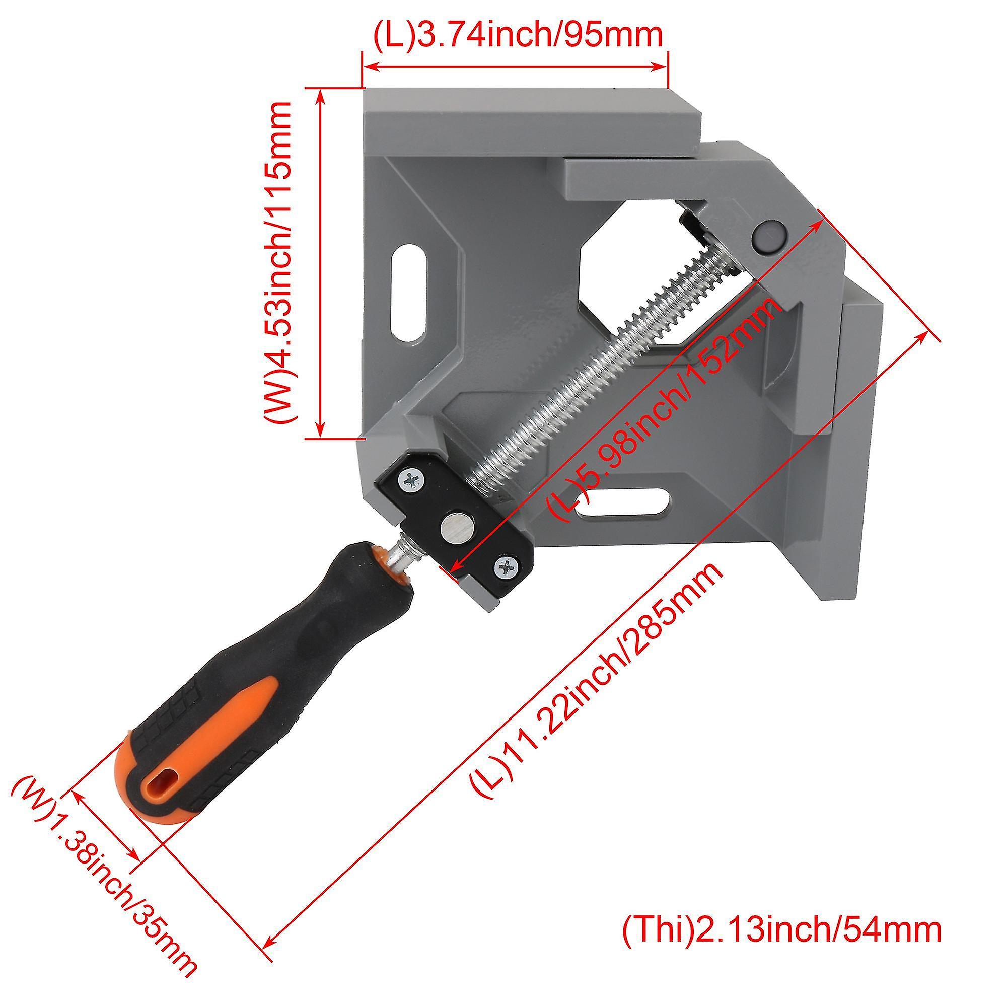 Tool clamps vises 90 degree single handle adjustable swing jaw corner ...