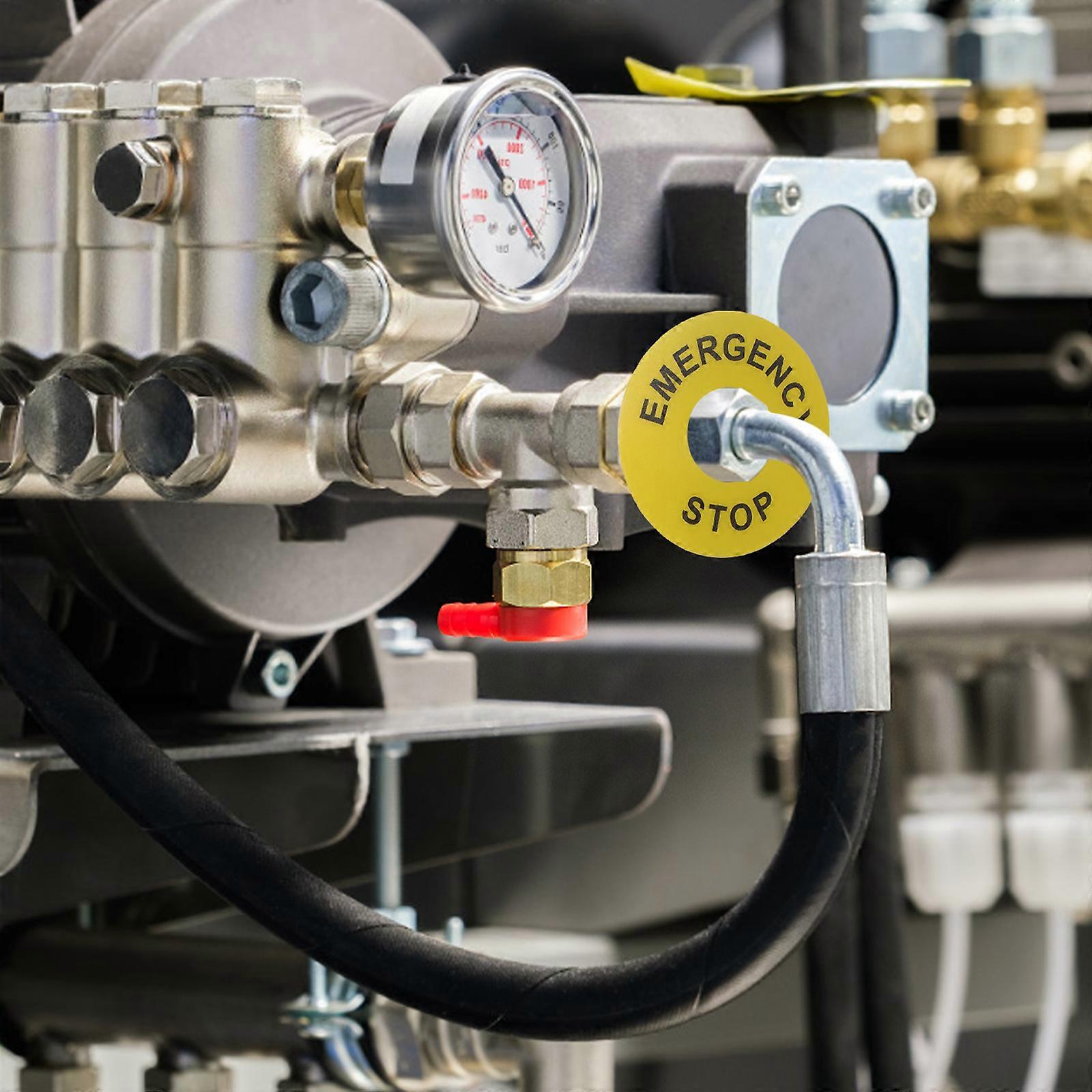 6pcs Emergency Stop Sticker Emergency Stop Warning Sign Equipment ...