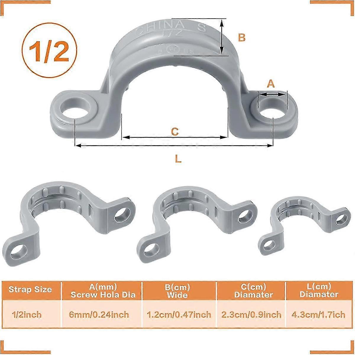 Pvc Pipe With Double Hole Plastic Conduit With Pipe Clamp Conduit Clamp ...