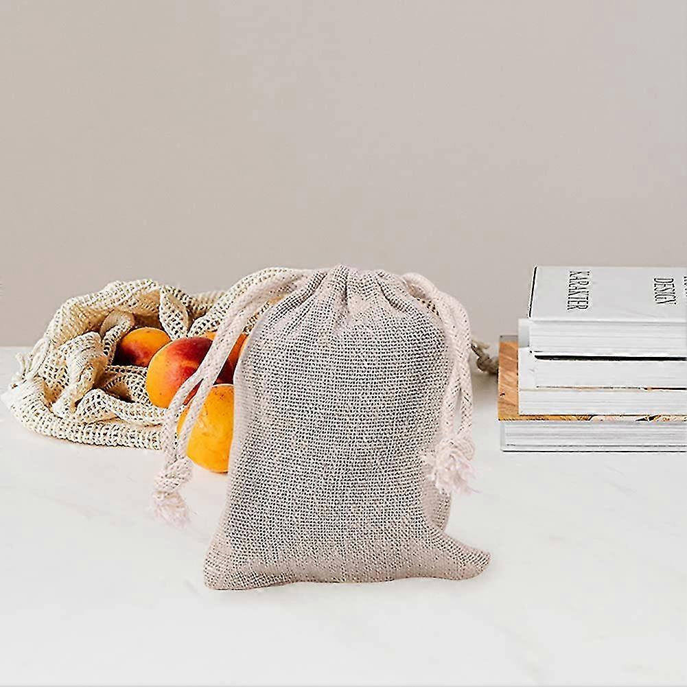 50pcs Cotton Gift Bags, Hessian Bags With Drawstring Jute Bags Diy For ...