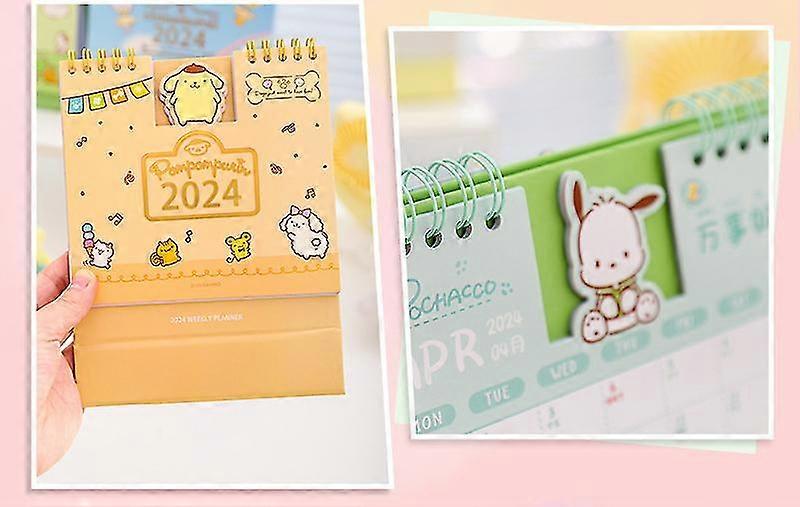 2024 Nieuwe Sanrio Kalender Kawaii Anime Pochacco Kuromi 3D Kalender ...