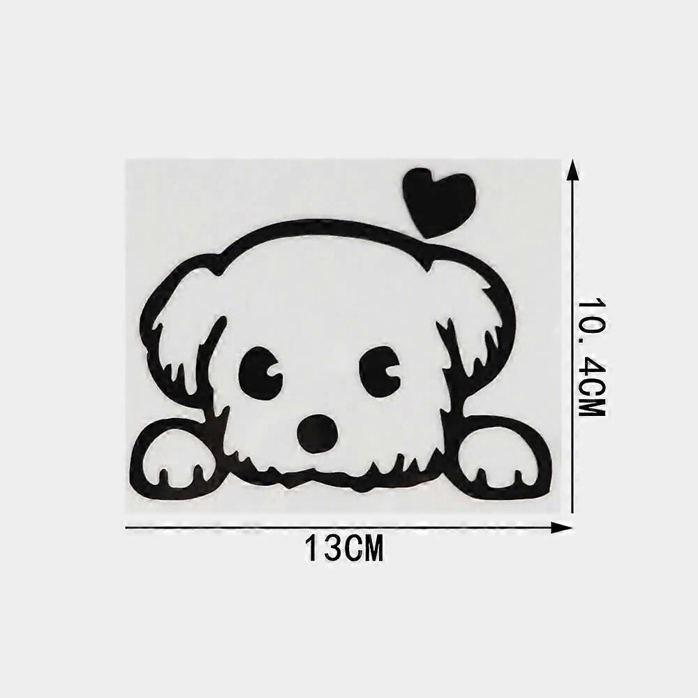 YJZT Baby Pet Cute Dog Cartoon Window Decals Funny Animal Car Sticker ...