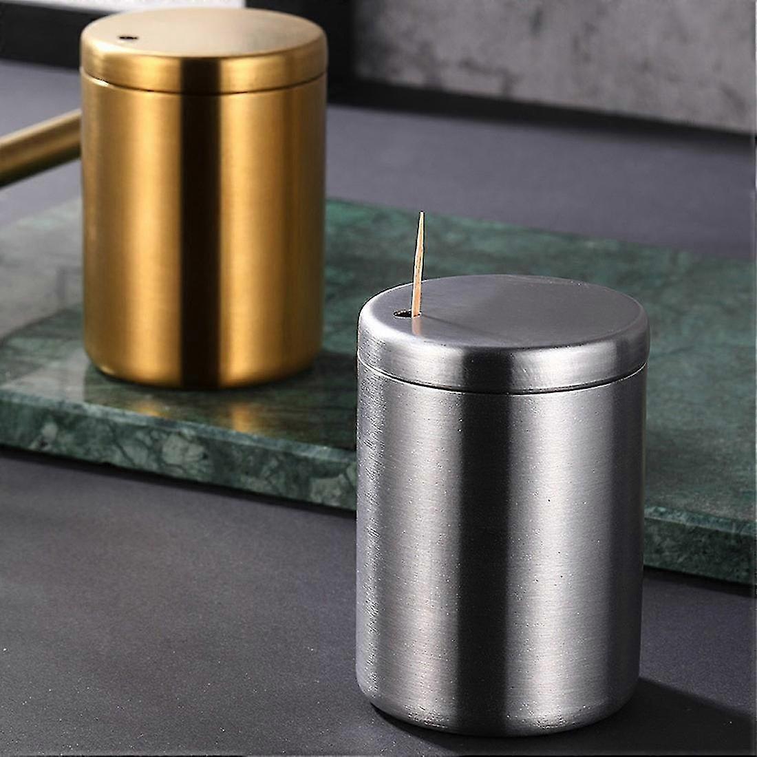 Stainless Steel Premium Texture Sealed Toothpick Holder Storage Box ...