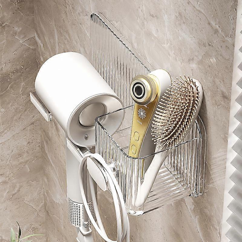 Hair Dryer Holder Wall Dryer Cradle Straightener Stand Hairdryer Organizer Box Toilet Blower ...