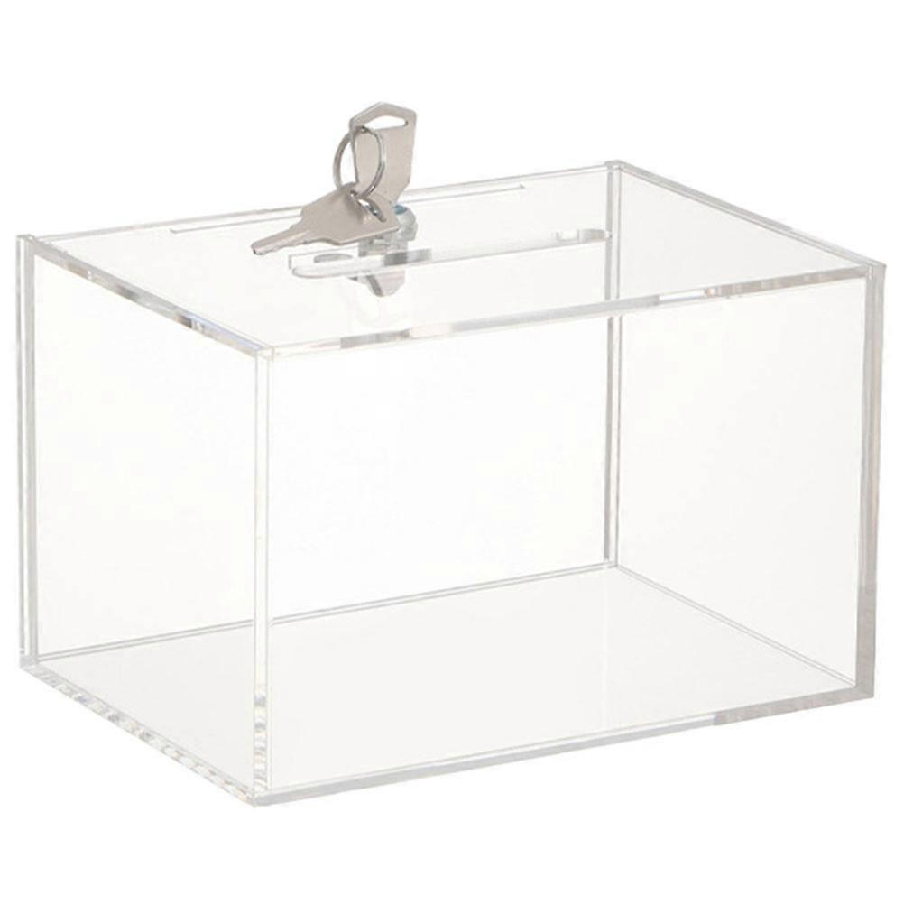 Transparent Donation Box Suggestion Box with Lock Complain Letter Box ...