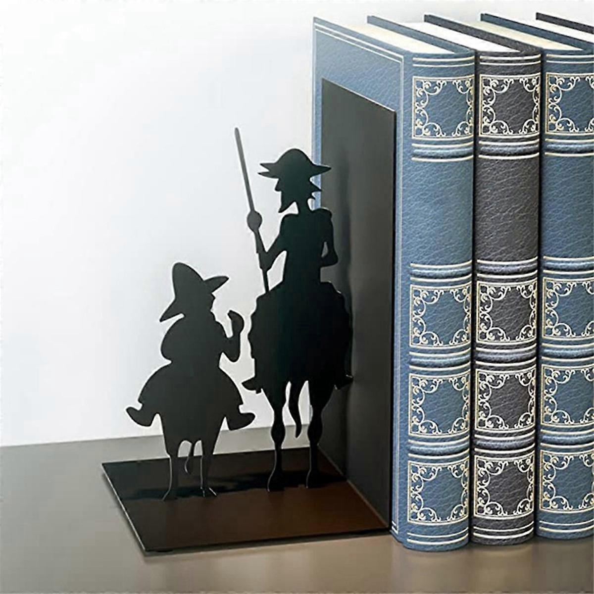 C Iron Figure Bookends Reading Book Support Retro Non-Skid Book Ends ...