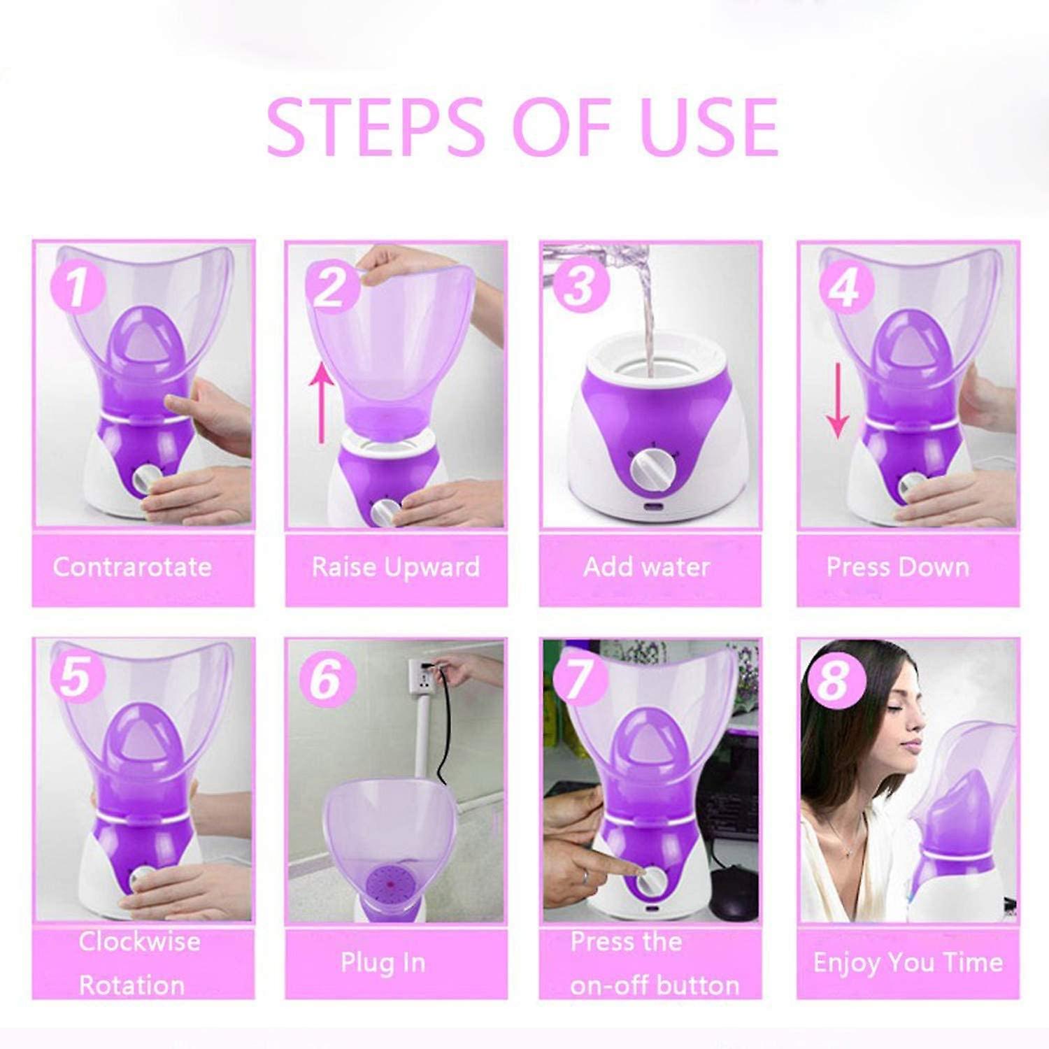Facial Face Steamer Deep Cleanser Mist Steam Sprayer Spa Skin Vaporizer ...