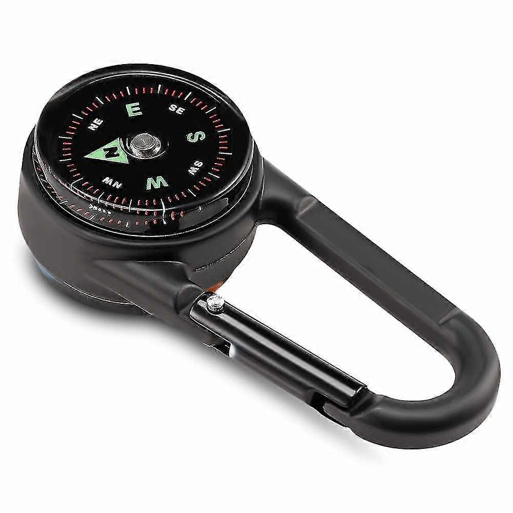1pcs Compass,mini Metal 3-in-1 Multifunctional Carabiner Compass ...