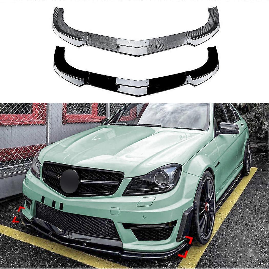 For Mercedes Benz C Class W204 S204 C63 AMG 2011-2014 Front Bumper Lip ...