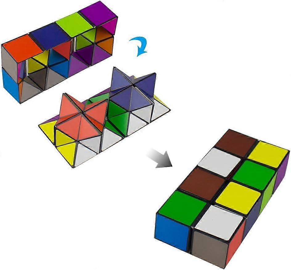 Magic Star Cube,SHONCO 2 in 1 Combo Infinity Cube Toy Transforming ...