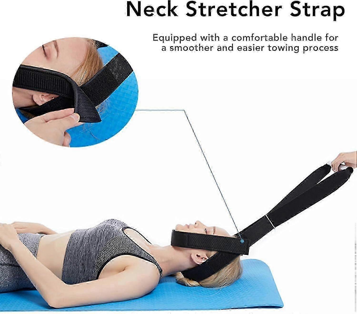 Neck Stretcher Strap, Spine Chiropractic Decompression Tool with Chin ...