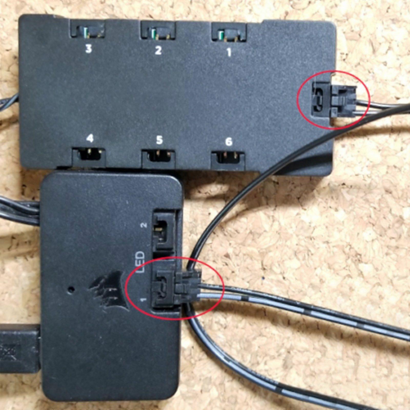 Corsair RGB Fan LED Hub Cable - 12" inch (Corsair-Style)! | Fruugo UK