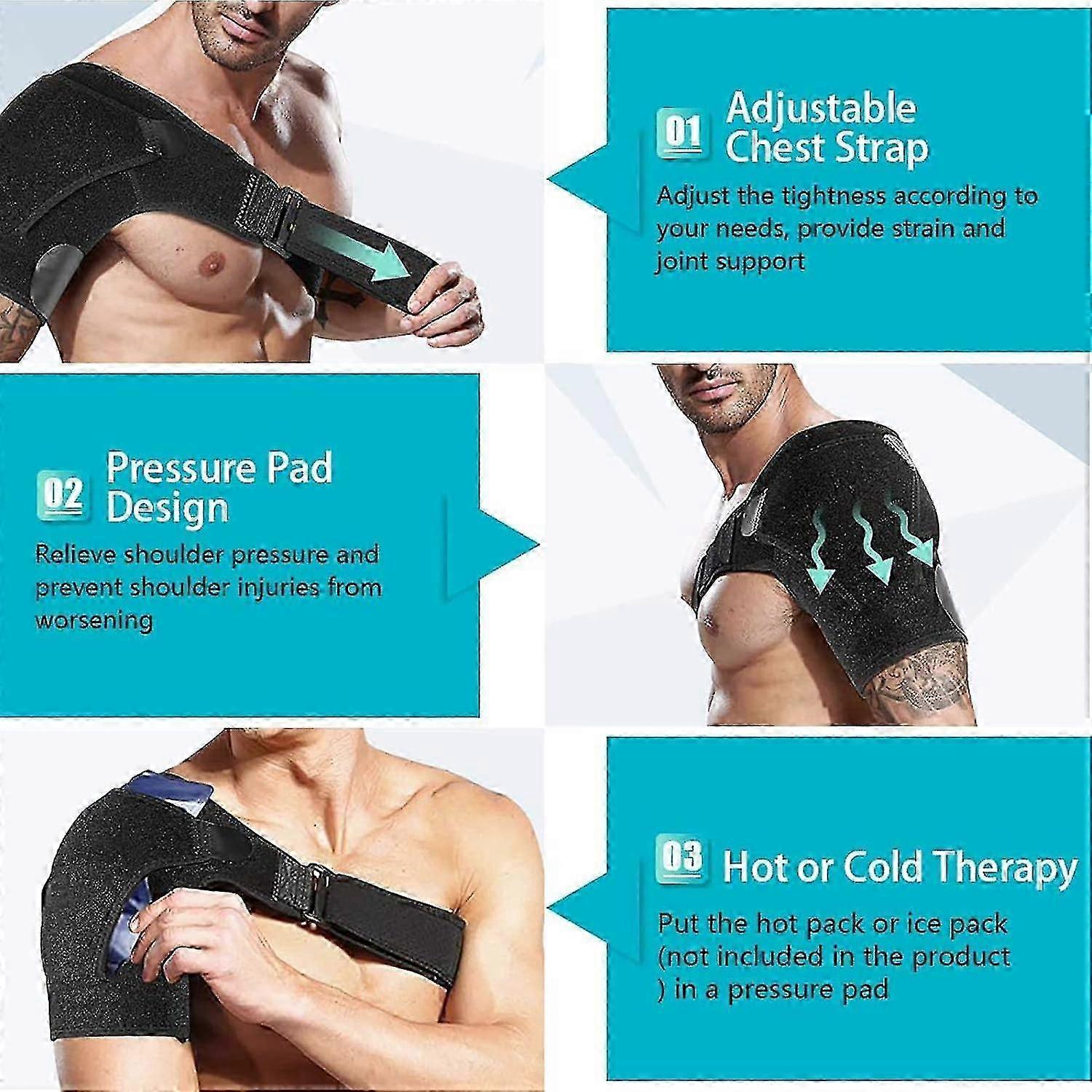 Shoulder Support With Pressure Pad Unisex Adjustable For Left And Right ...