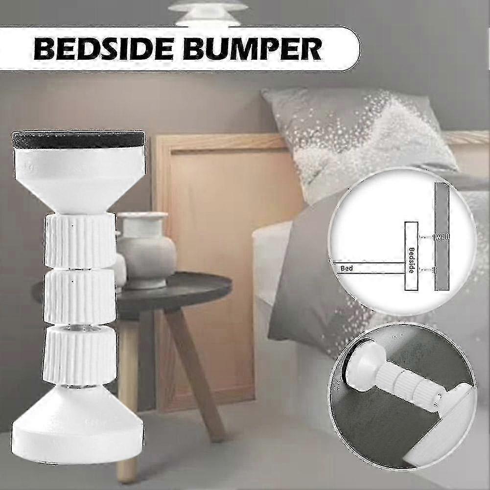 White Telescopic Bed Frame Anti-shake Support Stoppers - Threaded ...