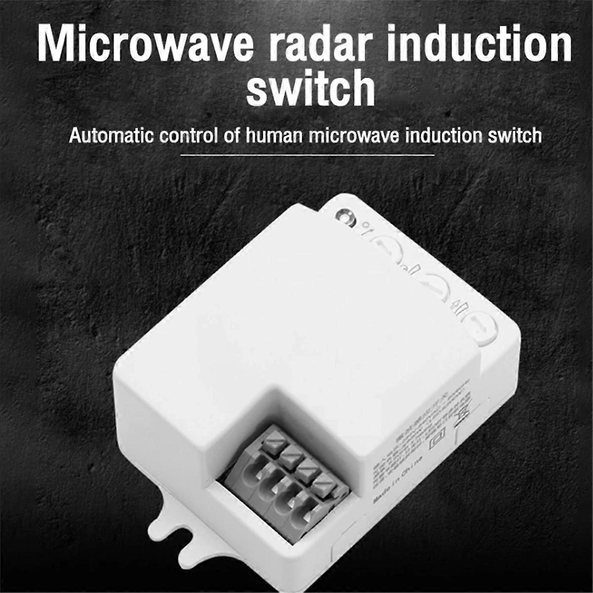 5.8GHz Mini Microwave Radar Motion Sensor Switch AC85-265V Intelligent ...