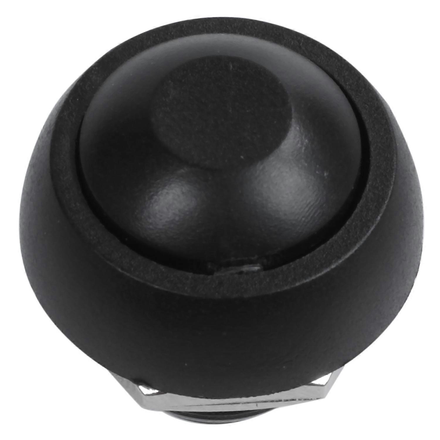 Black 5X Pcs 12mm Waterproof Momentary ON/OFF Push Button Round SPST ...