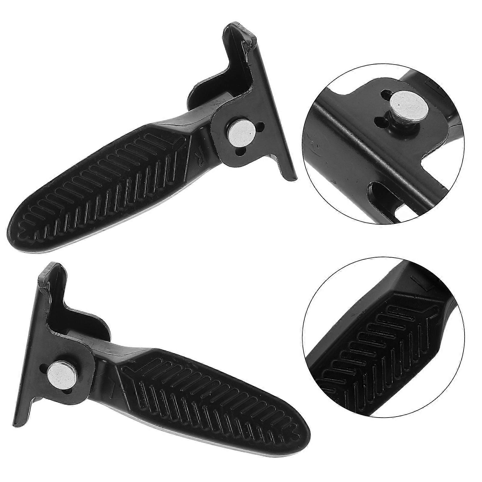 1 Pair Of Universal Motorcycle Foot Pegs Folding Pedal Black Electric ...