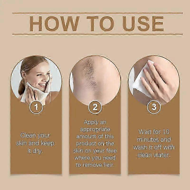 Facial Depilatory Cream and Body Hair Removal Cream Unisex, Coconut ...