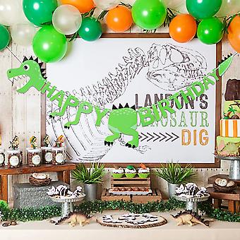 3d dinosaur bursdag banner, dinosaur gratulerer med dagen banner ...