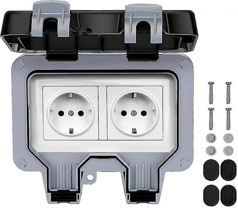 Outdoor Socket Ip66 Weatherproof, Wall Socket Garden Socket Surface ...