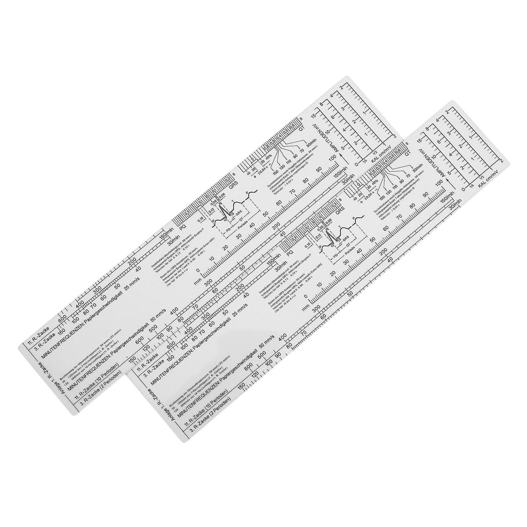 Ekg Ruler Pocketcard In English | Fruugo UK