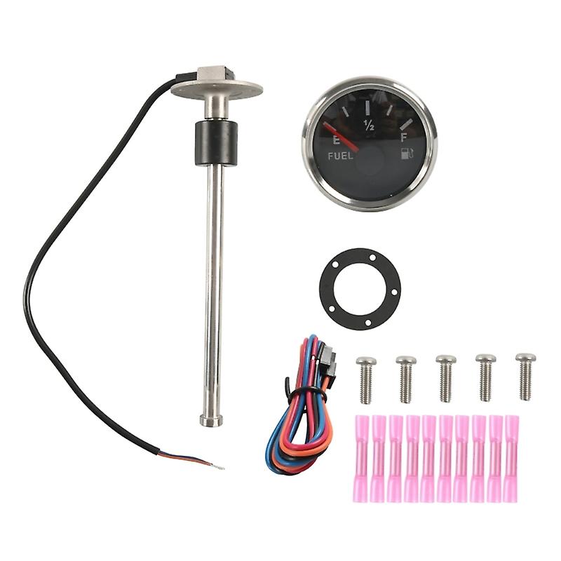 0-190ohm Fuel Float Sensor + Fuel Level Gauge 2" 52mm Fuel Tank Level ...