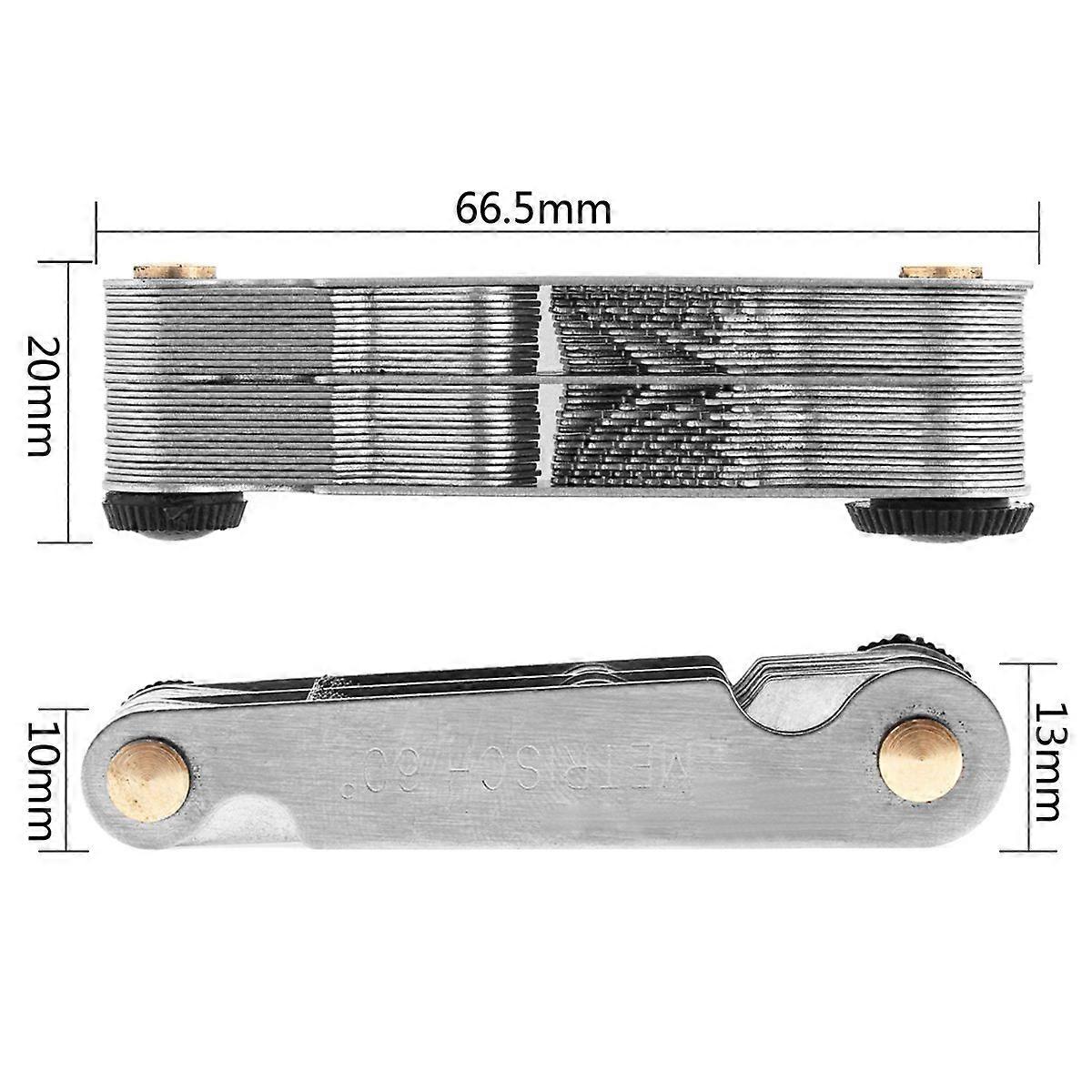 Stainless Steel Metric Thread Measuring Tool with 55 Degree and 60 ...