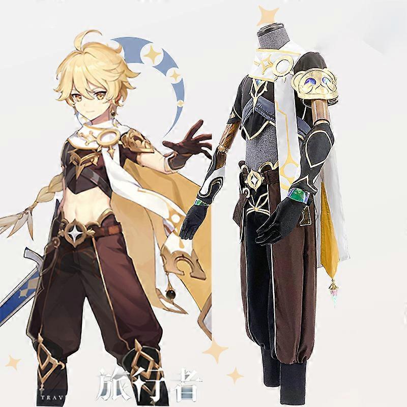 Game Genshin Impact Traveler Aether K.k Cosplay Costume Anime Fancy ...