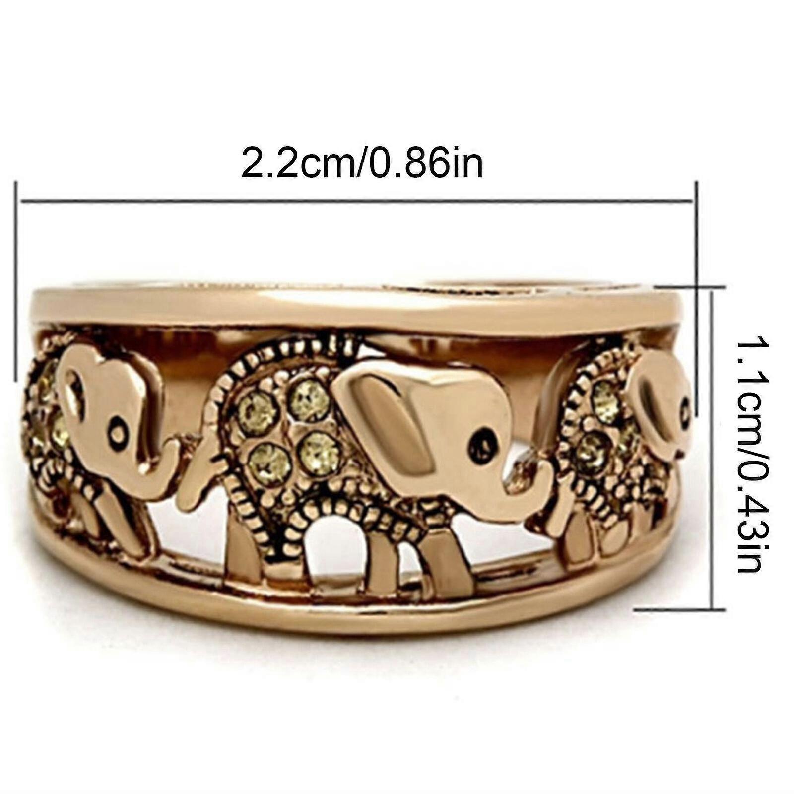 Gold Elephant Ring For Women Elephant Ring Classic Charm Rings Bohemian ...