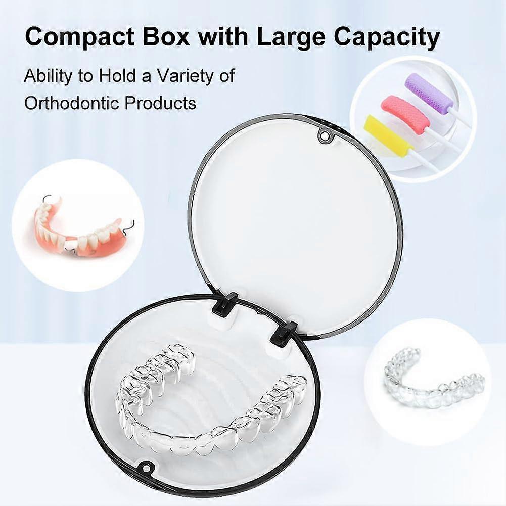 Portable Braces Box, Black Denture Box, Denture Container Box, Tooth ...