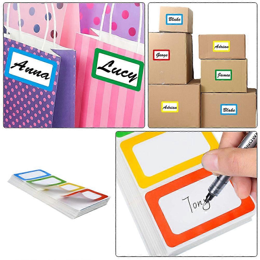 200Pcs Name Tag Stickers Writable Name Tags Self-adhesive Labels ...