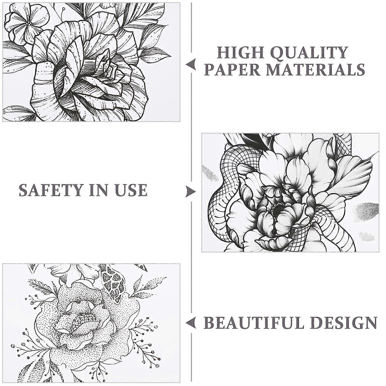 10 Sheets Arm Stickers Full Arm Temporary Tattoos Decorative Body ...