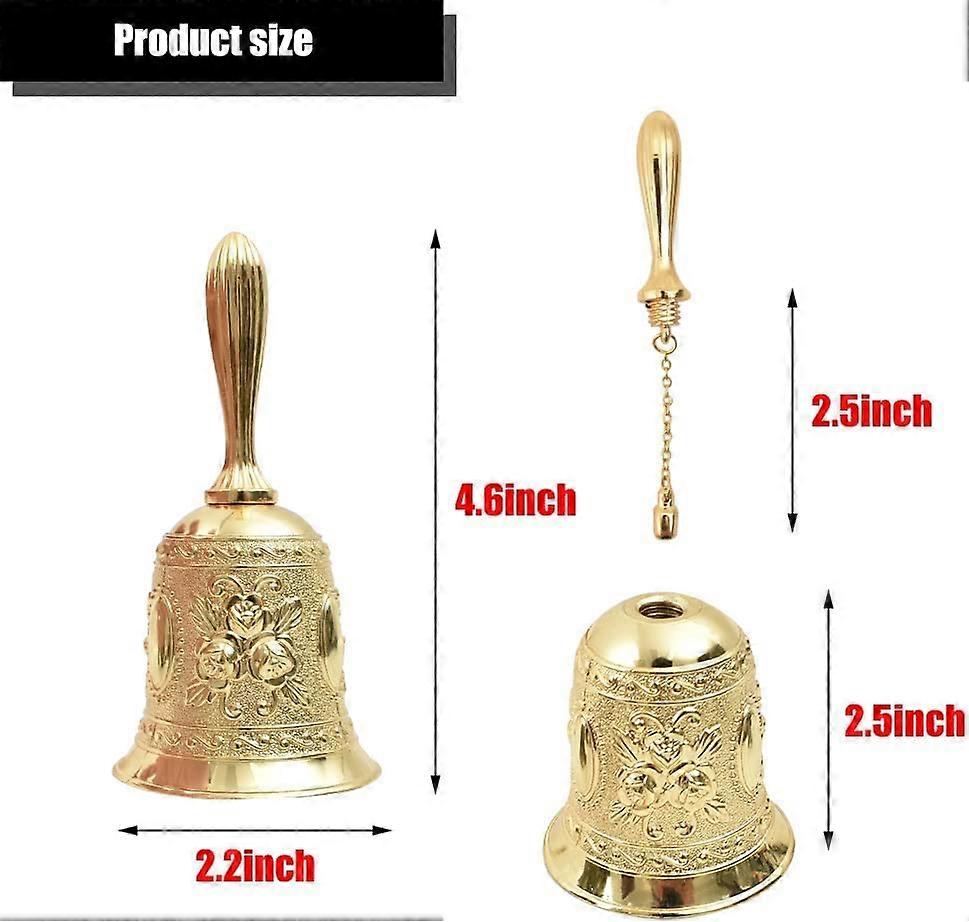 Hand Bell Metal Dinner Bell Wedding Bells for Restaurant Service Church ...