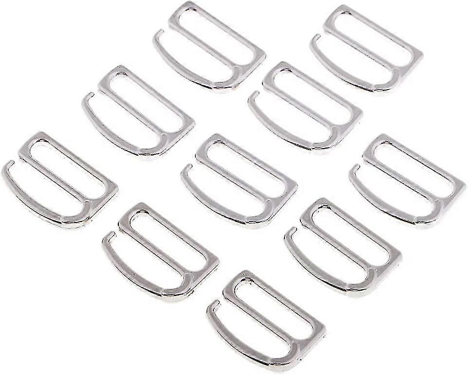 10Pcs Metal Bra Strap Adjustment Adjuster Slider Buckle Hooks Bikini ...