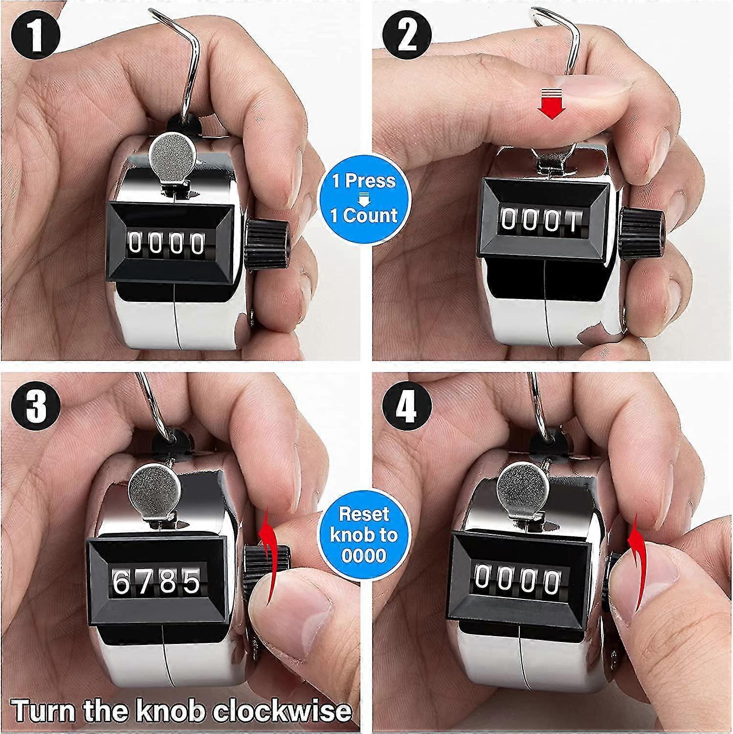 Digit Click Counter - Manual Metal Counter - Clicker To Count, Score ...