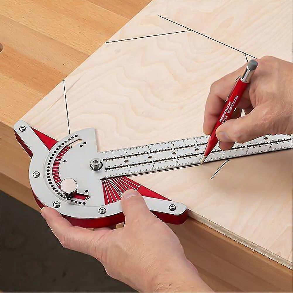 10 Inch Carpenter's Edge Ruler Stainless Steel Protractor Carpenter's ...